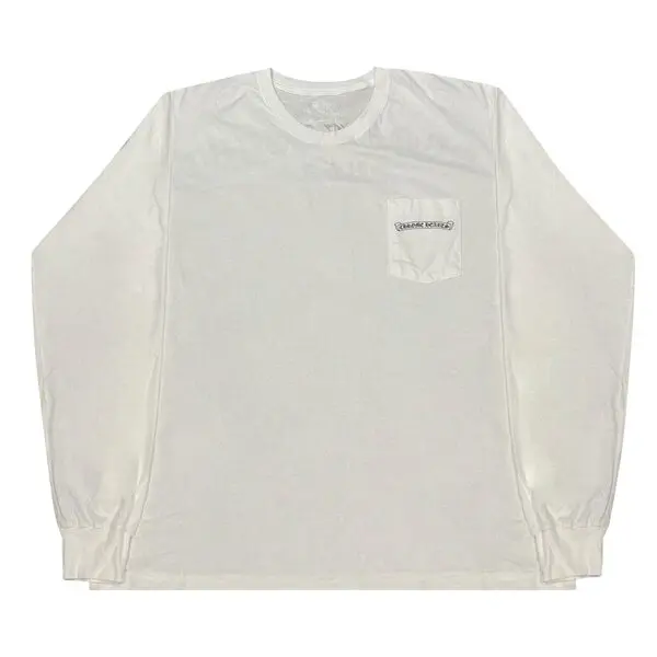 Chrome Hearts Scroll Logo Pocket Long-sleeve - White