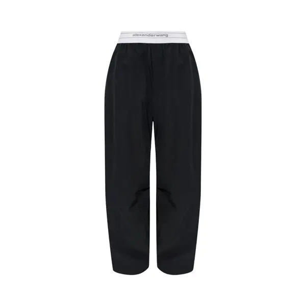 Alexander Wang Logo Elastic Mid-rise Pleated Knee Pant