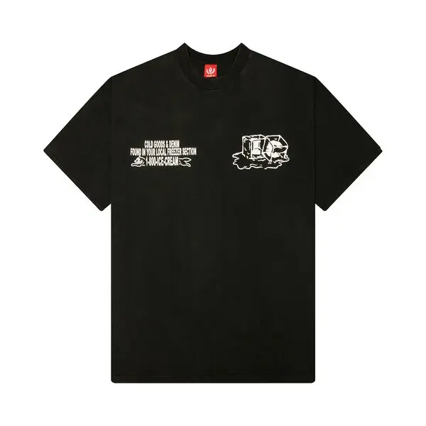 ICECREAM Freezer Short-sleeve Knit T-shirt 'jet Set - Black