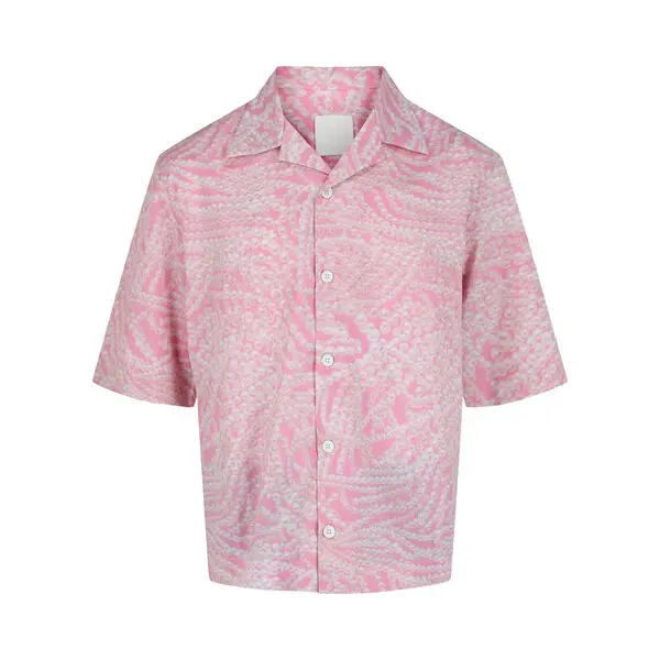 Givenchy Pearl Print Hawaiian Shirt /white