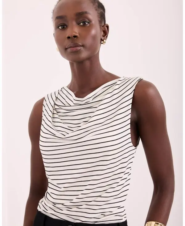 Mint Velvet Stripe Cowl Neck Top