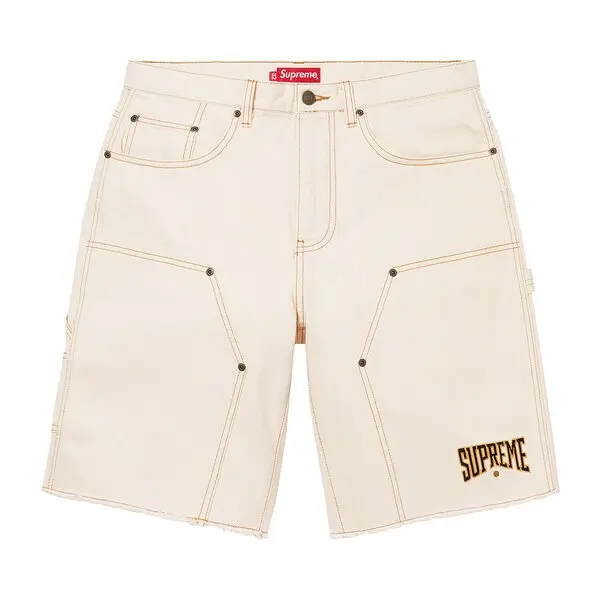 Supreme Cutoff Double Knee Denim Painter Short 'natural