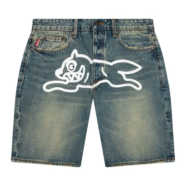 ICECREAM Berry Yogurt Graphic Denim Shorts