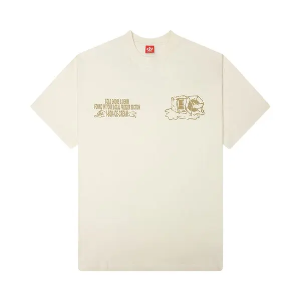 ICECREAM Freezer Short-sleeve Knit T-shirt 'antique - White