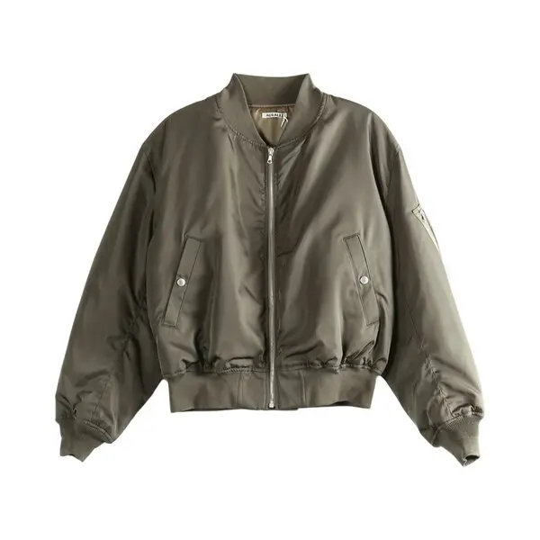Auralee High Density Silk Twill Flight Blouson 'dark Olive - Green