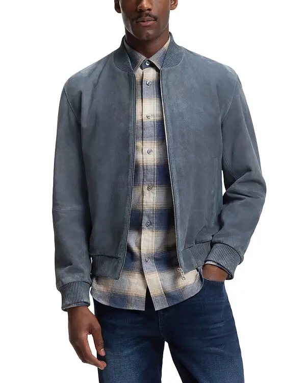 BOSS H-muller Suede Bomber Jacket