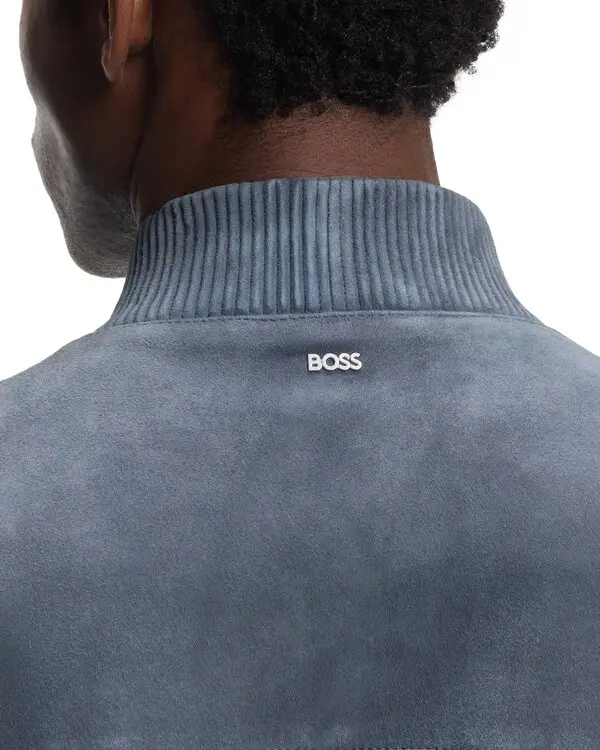 BOSS H-muller Suede Bomber Jacket