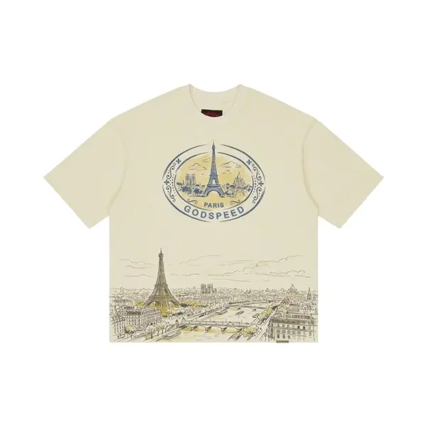GODSPEED Paris Skyline T-shirt 'bone