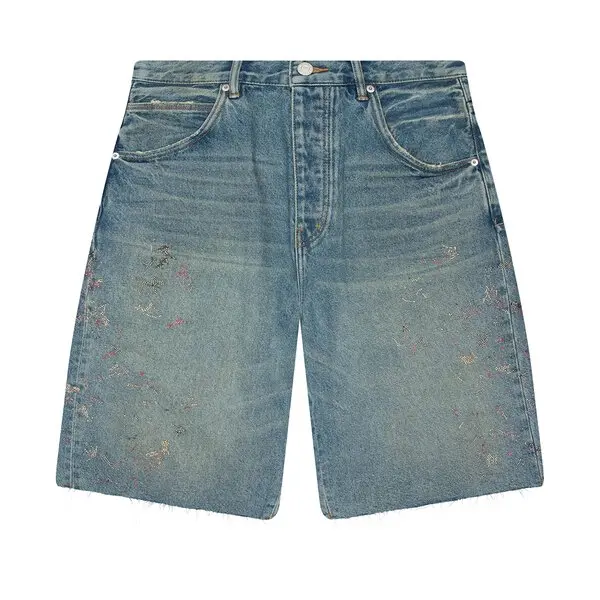 PURPLE BRAND Embellished Denim Shorts