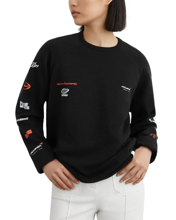 REISS Born Racers Logo Waffle Sweatshirt