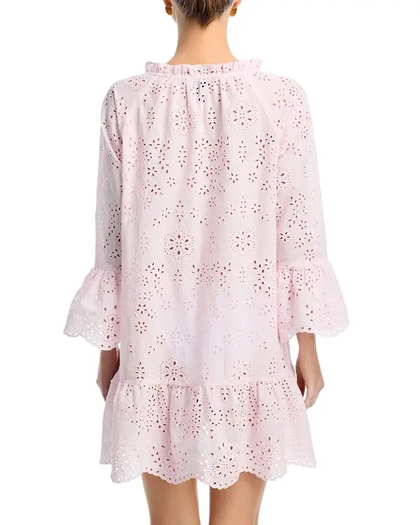 Aqua Embroidered Cover-up Dress Exclusive