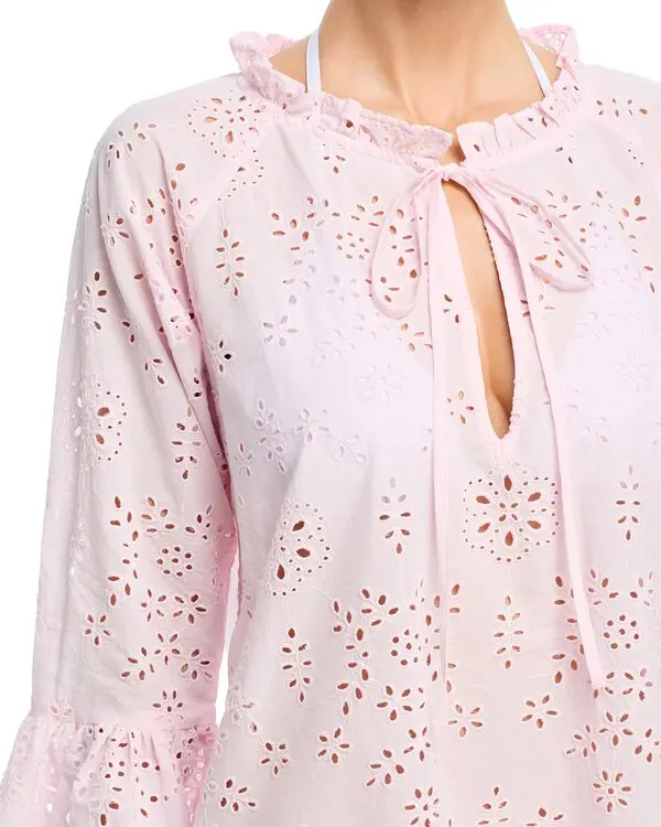 Aqua Embroidered Cover-up Dress Exclusive