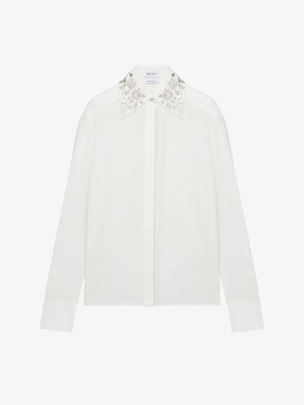 Alexander McQueen Floral Embroidery Shirt - Ivory