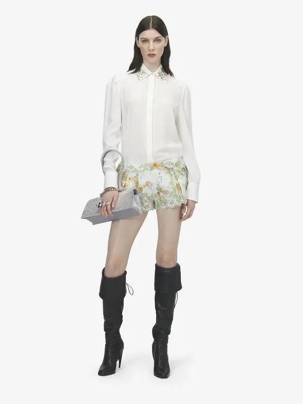 Alexander McQueen Floral Embroidery Shirt