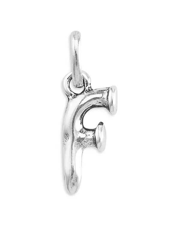 UNODE50 Sterling Silver-plated Letter Charm - F