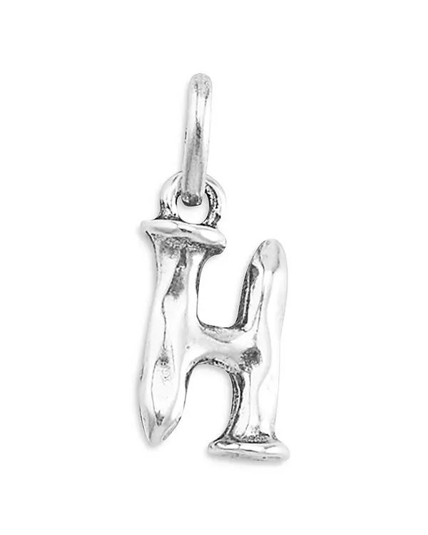 UNODE50 Sterling Silver-plate Letter Charm - H