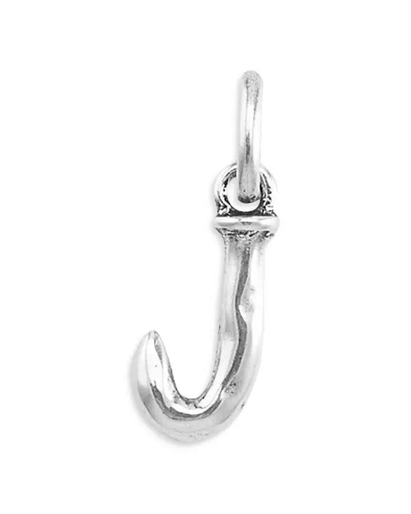 UNODE50 Sterling Silver-plated Letter Charm - J