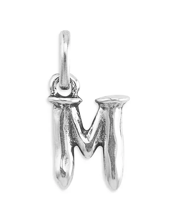 UNODE50 Sterling Silver-plated Letter Charm - M