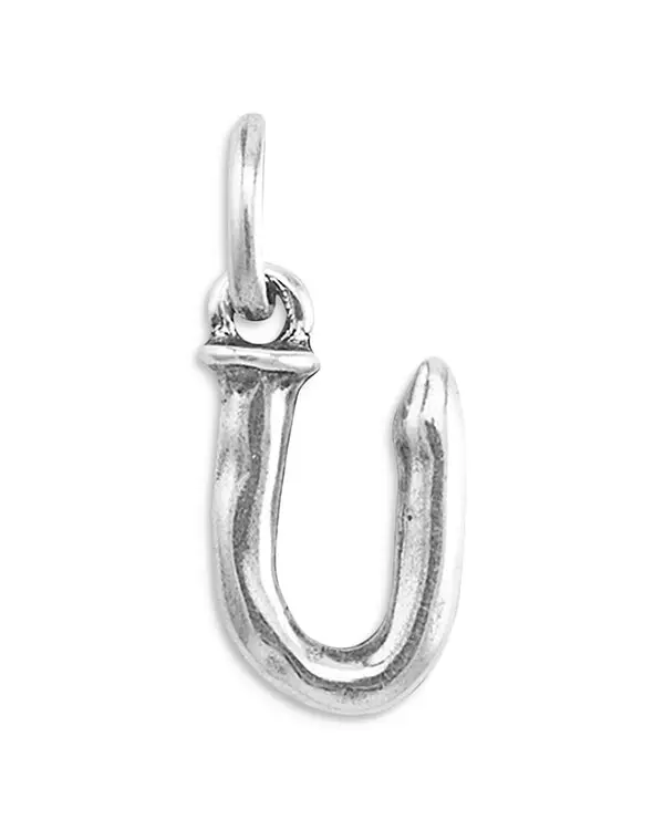 UNODE50 Sterling Silver-plated Letter Charm - U