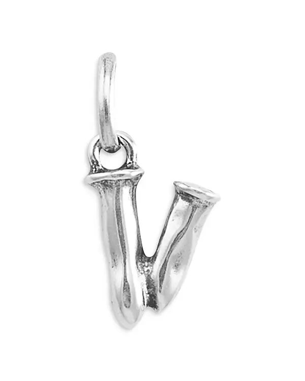 UNODE50 Sterling Silver-plated Letter Charm - V