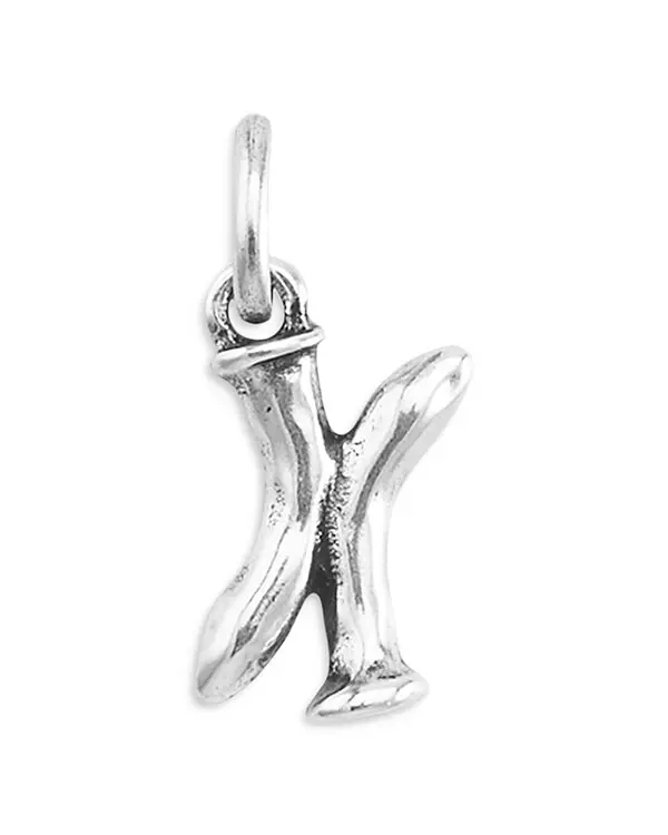 UNODE50 Sterling Silver-plated Letter Charm - X