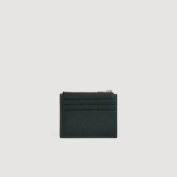 Sandro Leather Zip Card Holder