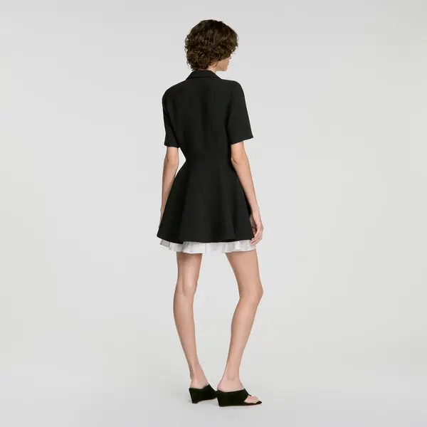 Sandro Short Contrast Skater Dress