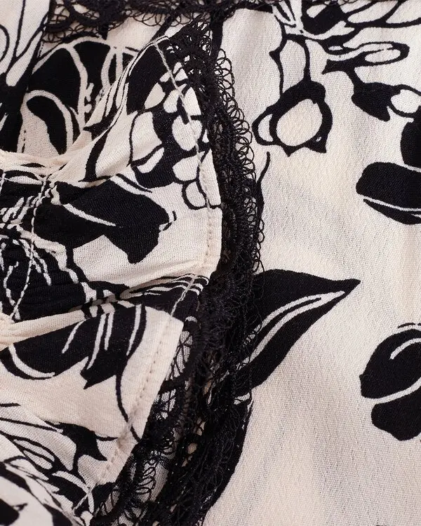PHASE EIGHT Aisra Lace Trim Printed Blouse