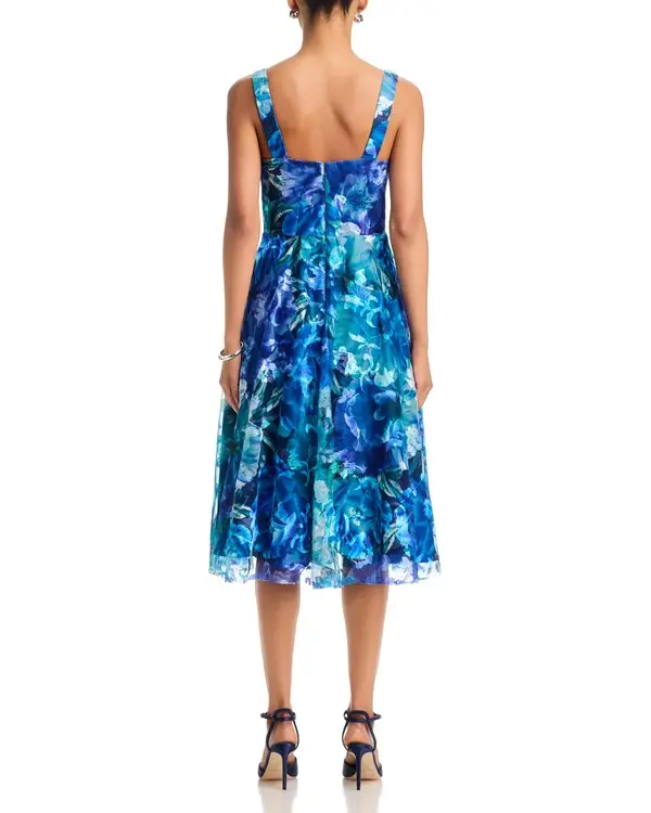 Eliza J Sleeveless V-neck Fit & Flare Mini Dress