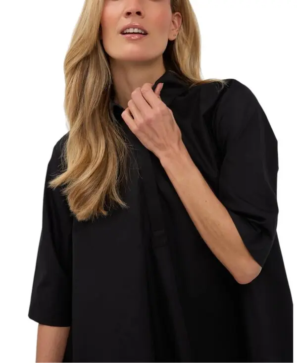 MARIELLE STOKKELAAR Laetitia Egyptian Cotton Shirt Dress - Black