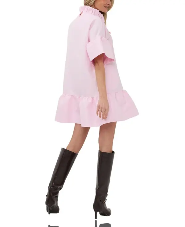 MARIELLE STOKKELAAR Blair Turtle-neck Dress - Pink