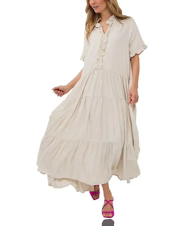 MARIELLE STOKKELAAR Igone Midi Dress - Beige