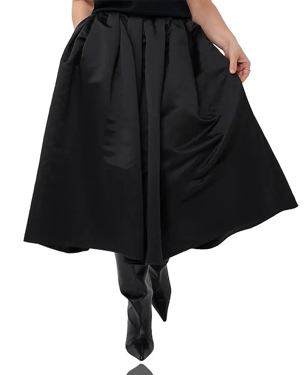 MARIELLE STOKKELAAR Maxima Skirt In Taffeta - Black