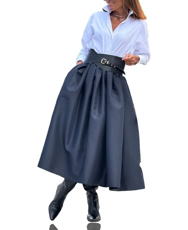 MARIELLE STOKKELAAR Maxima Skirt In Taffeta - Black