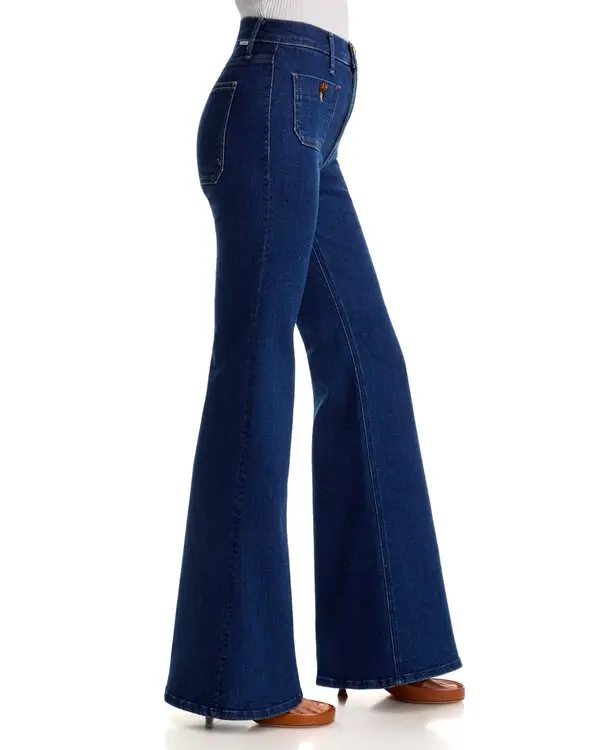 MOTHER The Patch Pocket Doozy Mid Rise Flare Jeans