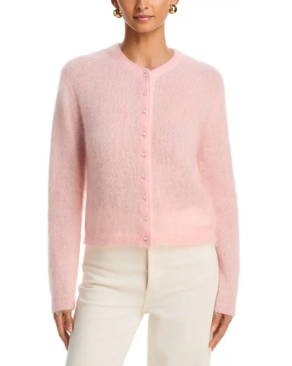 MOTHER The Cropped Cardigan Crewneck Sweater