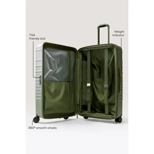 BEIS The Large Check In Roller Luggage - Olive