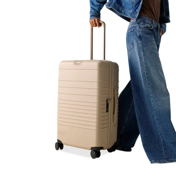 BEIS The Medium Check-in Roller Luggage - Beige