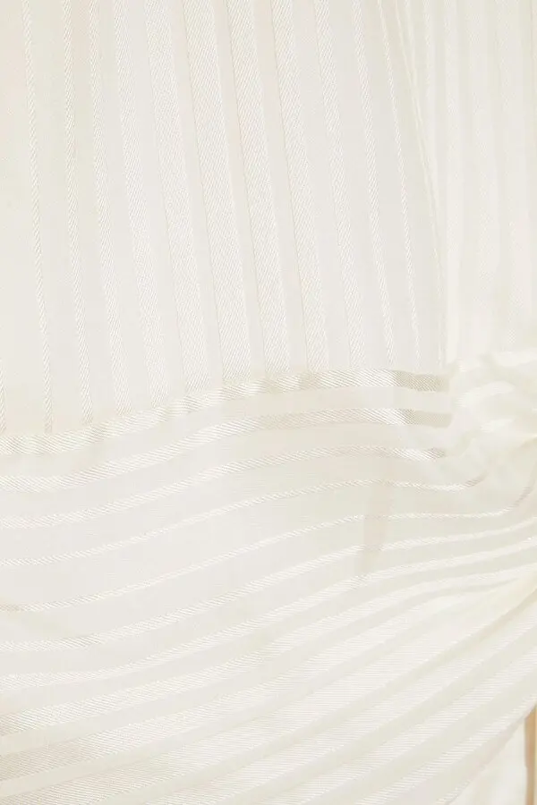Stella McCartney Striped Silk Jacquard Blouse With Bow Detail