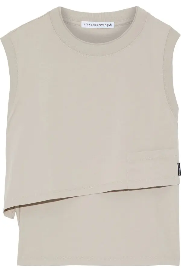 Alexander Wang Layered Cottonjersey Tank