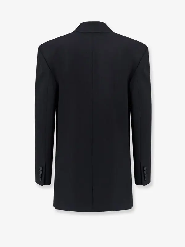 Saint Laurent Wool Tuxedo Blazer With Silk Lining