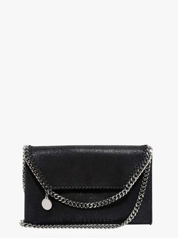 Stella McCartney Falabella Wallet Shaggy Deer Crossbody Bag - Black