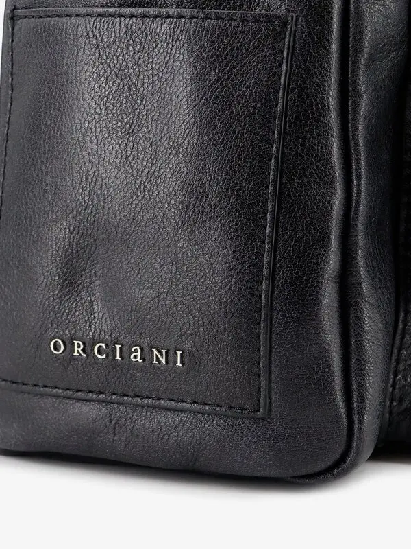 Orciani Leather Backpack With Logo