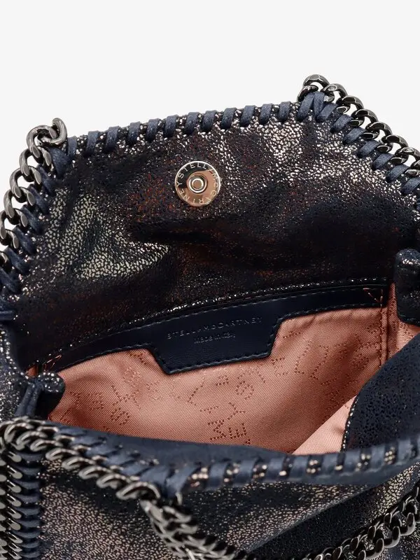 Stella McCartney Falabella Tiny Shiny Shaggy Deer Crossbody Bag - Blue