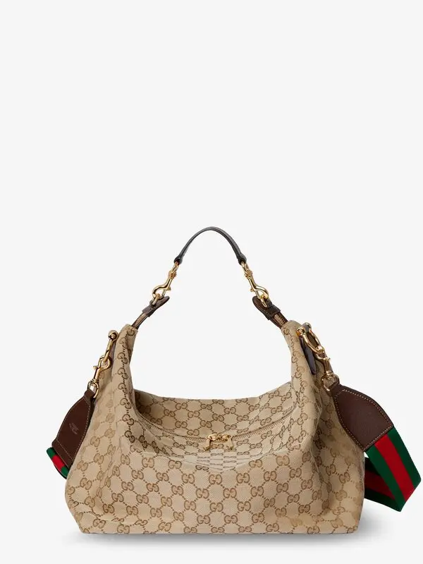 Gucci Brera Gg Fabric Shoulder Bag - Beige