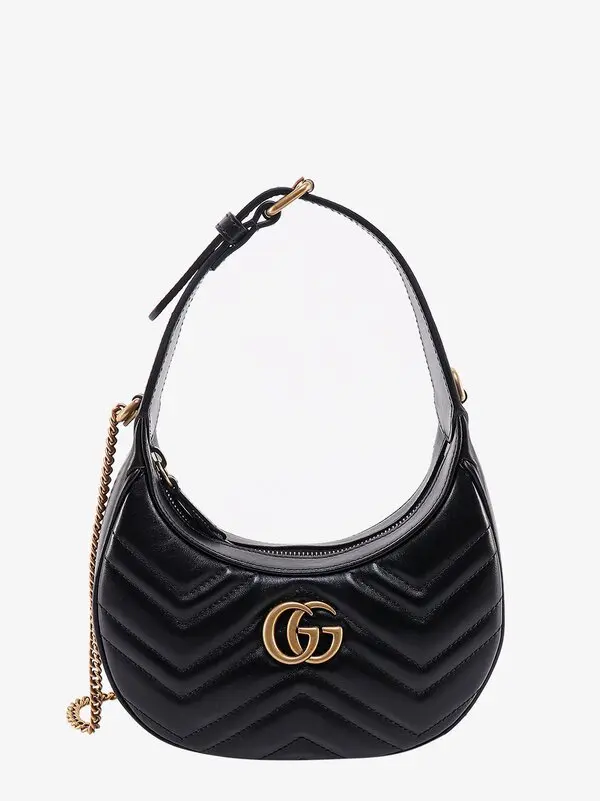 Gucci Gg Marmont Quilted Leather Shoulder Bag - Black