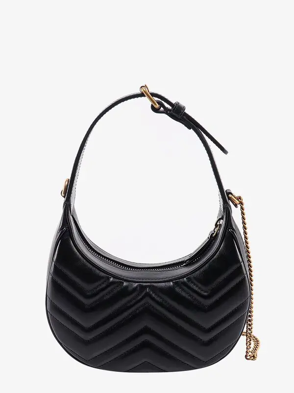 Gucci Gg Marmont Quilted Leather Shoulder Bag - Black