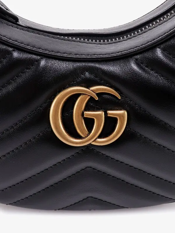 Gucci Gg Marmont Quilted Leather Shoulder Bag - Black
