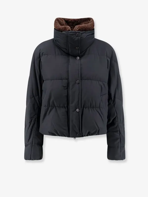 Brunello Cucinelli Down Jacket With Shearling Collar