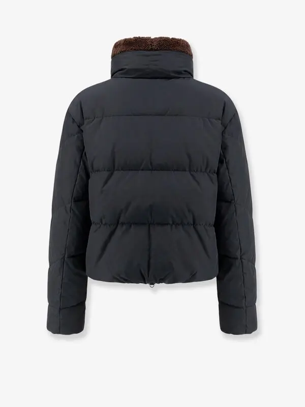Brunello Cucinelli Down Jacket With Shearling Collar